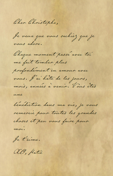 A love letter in French ... simply beautiful Expression of Love ...