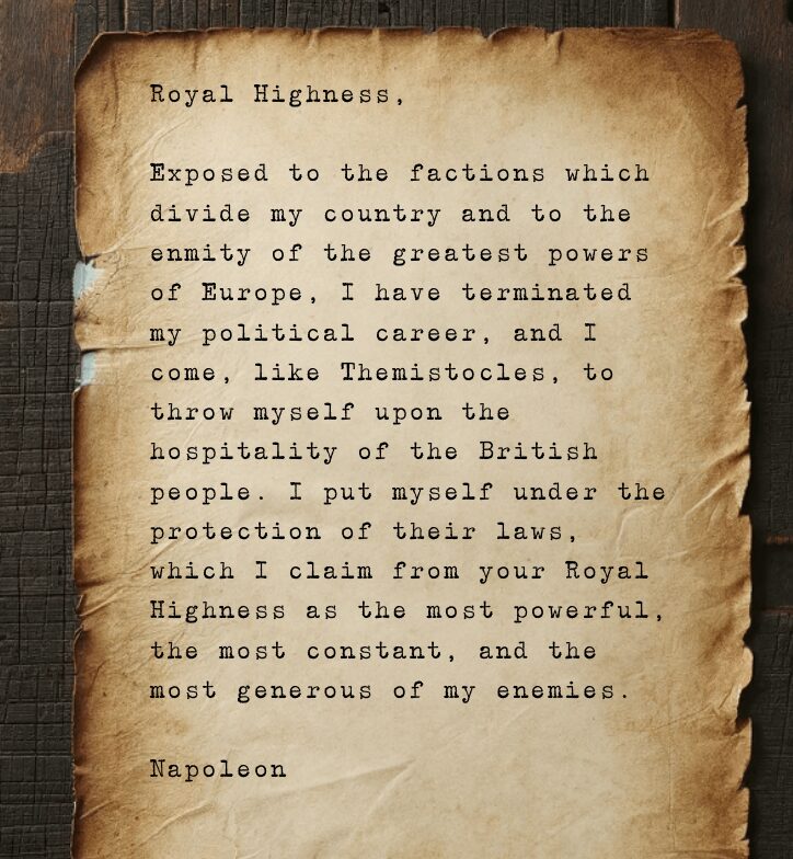 The Final Plea: Napoleons Letter of Surrender Unveiled