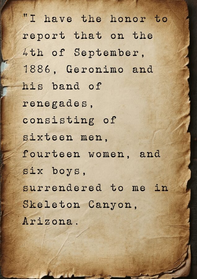 Letter of Geronimo Surrender: The End of Native American Resistance ...